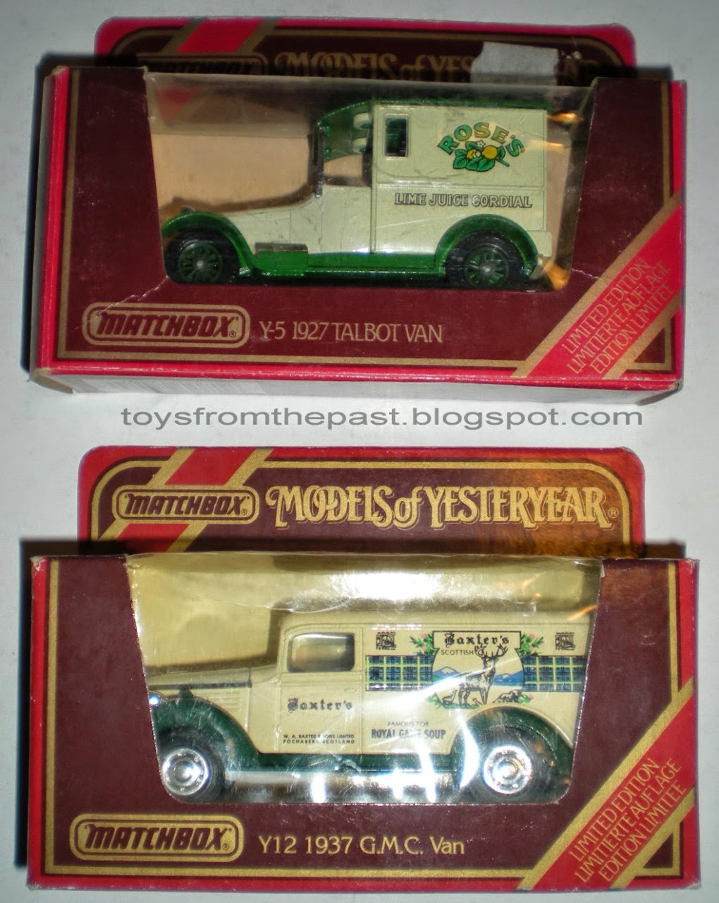 Toys from the Past: #426 MATCHBOX – SEVERAL MODELS OF YESTERYEAR (years ...